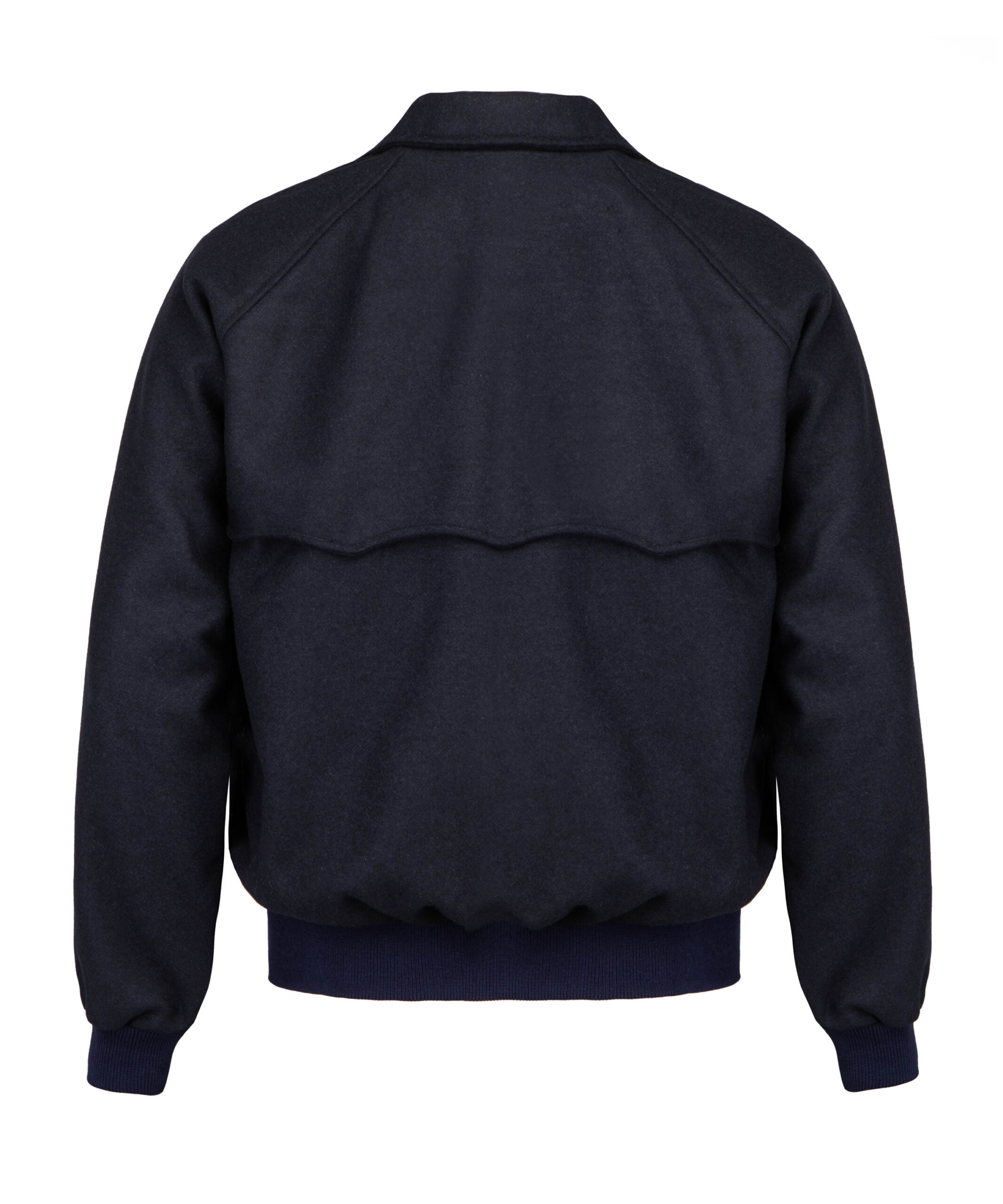 Melton Wool Harrington Jacket Dark Navy Combat, Made in UK - Bennevis ...