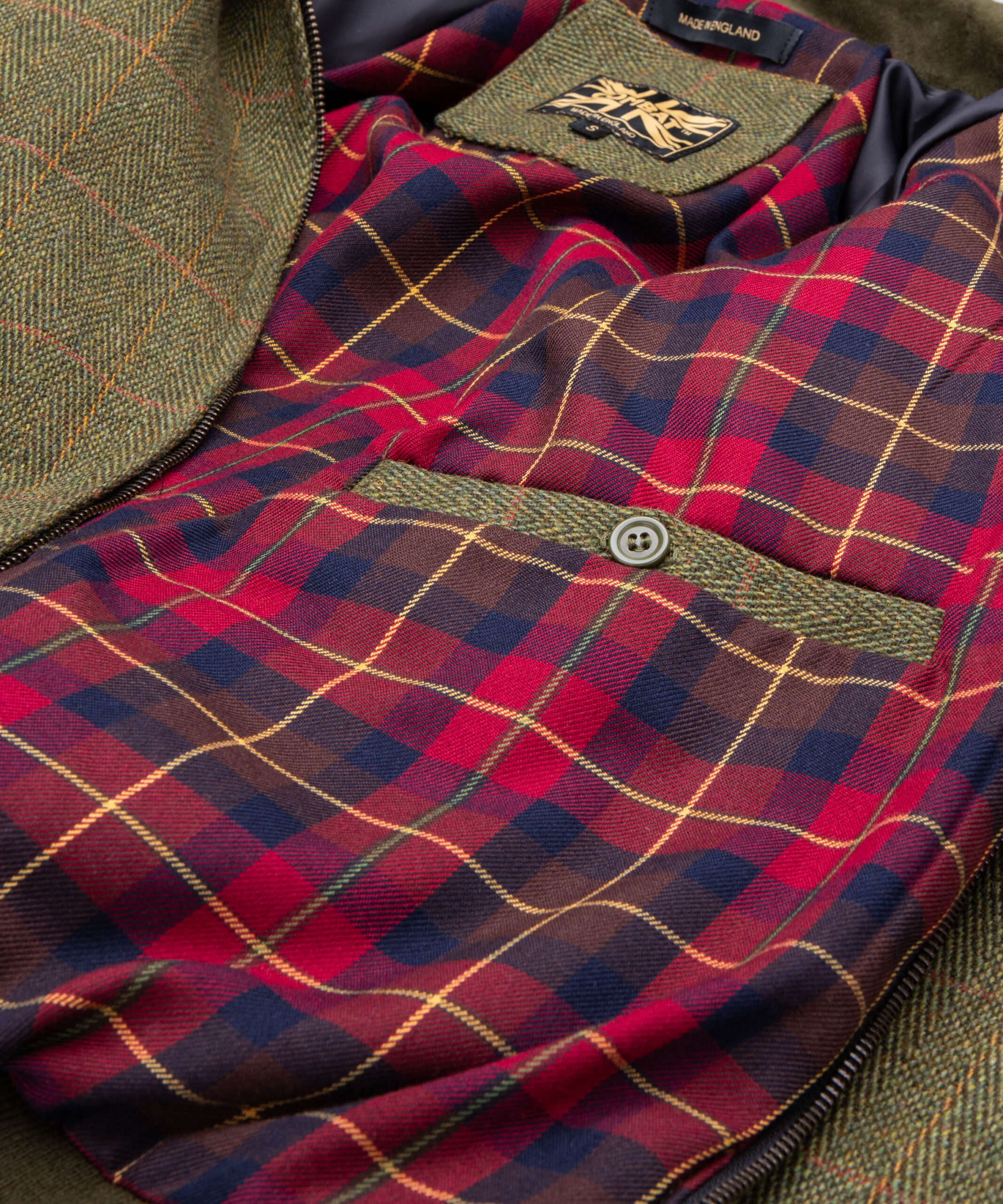 Tweed Harrington Jacket Combat, Made in UK - Bennevis Clothing